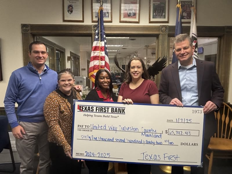 Texas First Bank Gives - United Way Galveston County Mainland